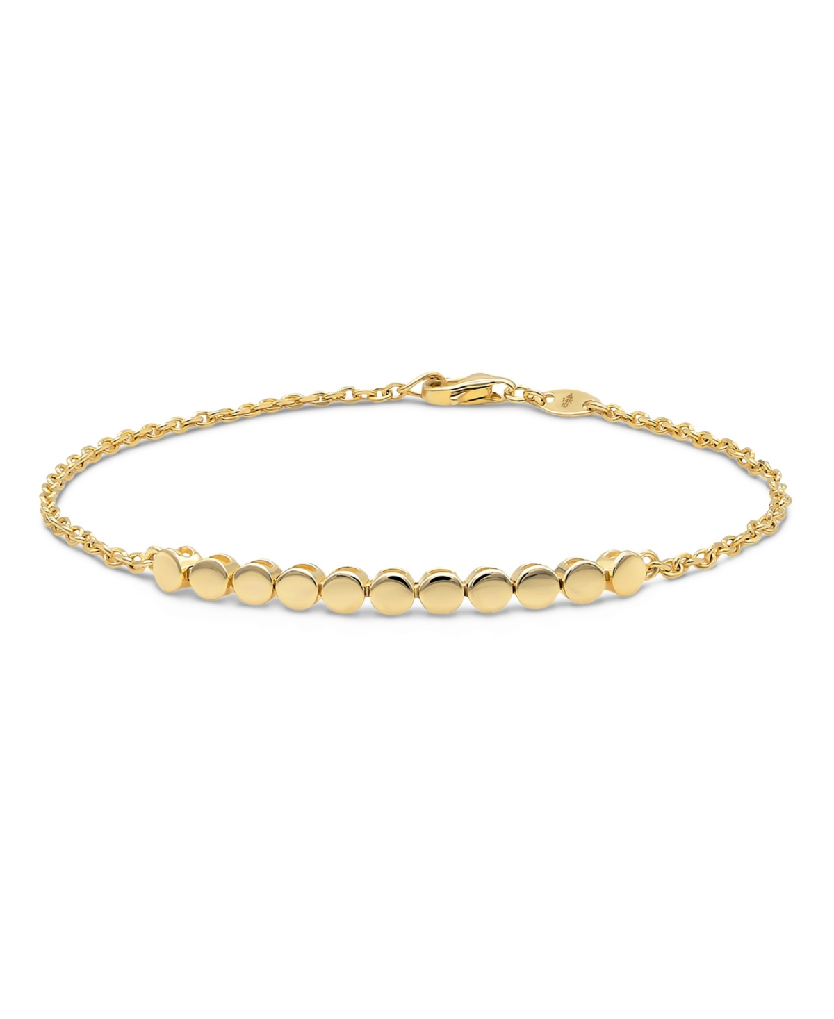 Click here for Devata Round Link Chain Bracelet in 14K Gold  6.5... prices