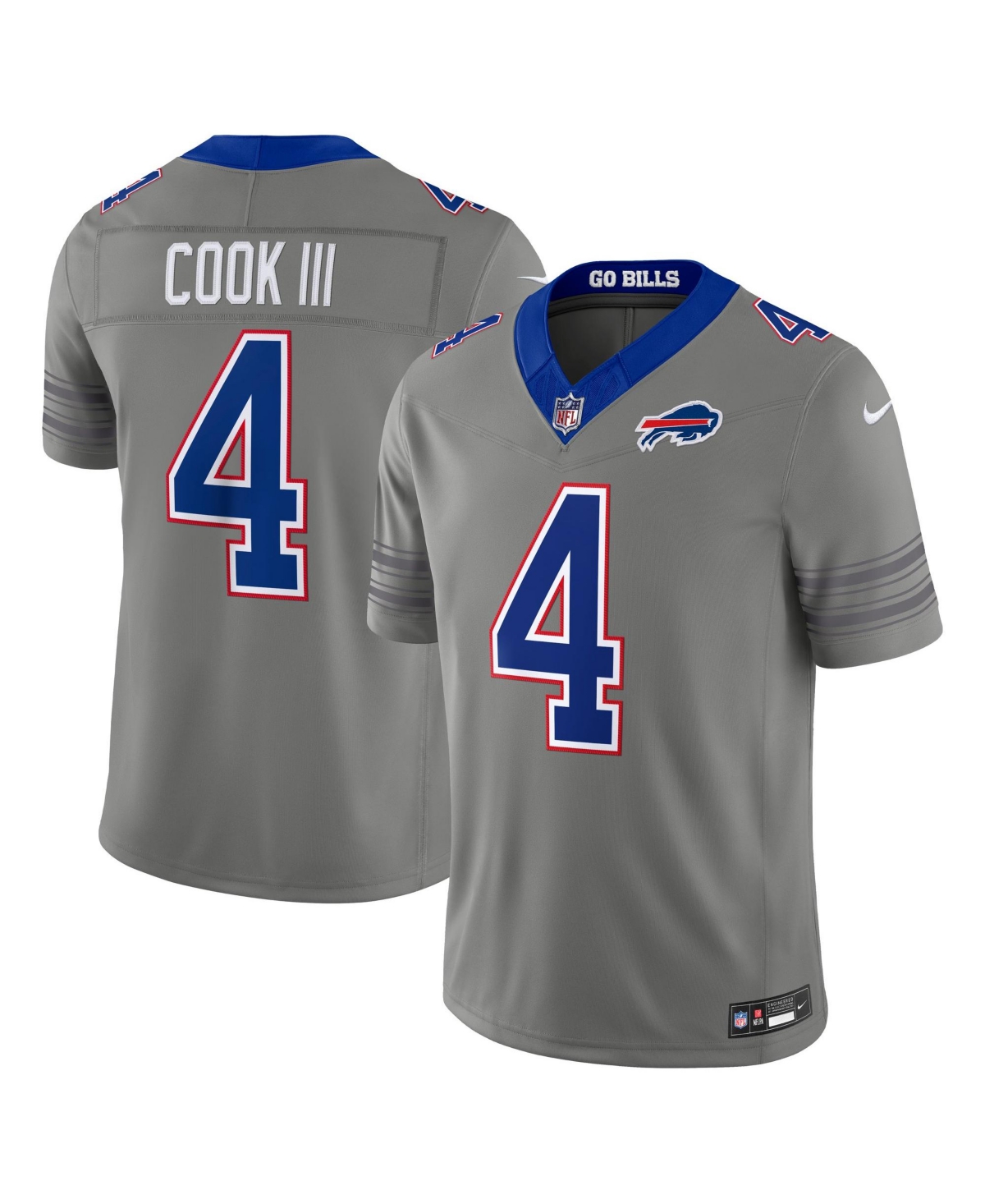 Click here for Nike Mens James Cook Iii Gray Buffalo Bills Nickel... prices