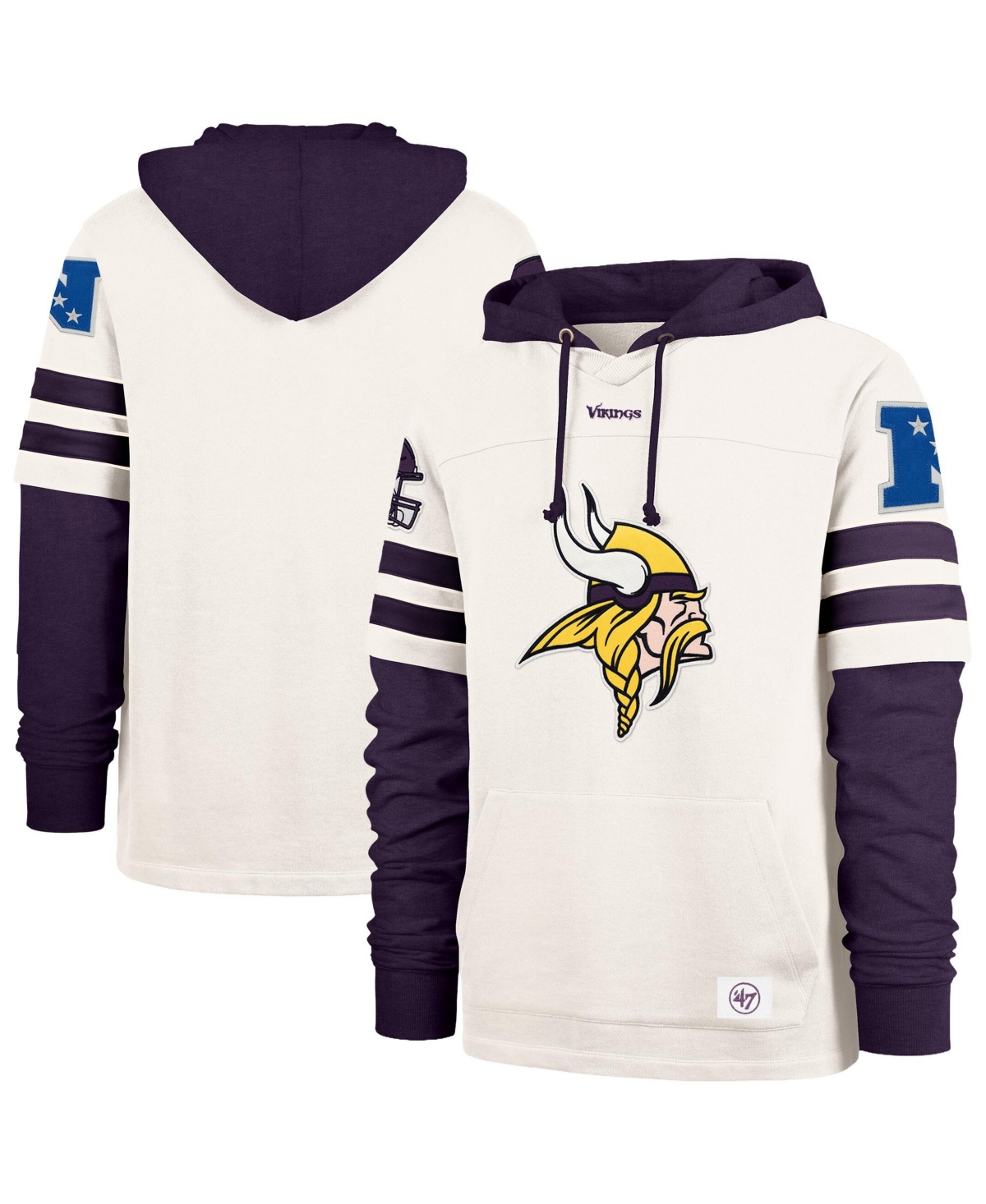 Click here for 47 Brand Mens Cream Minnesota Vikings Split Zone C... prices
