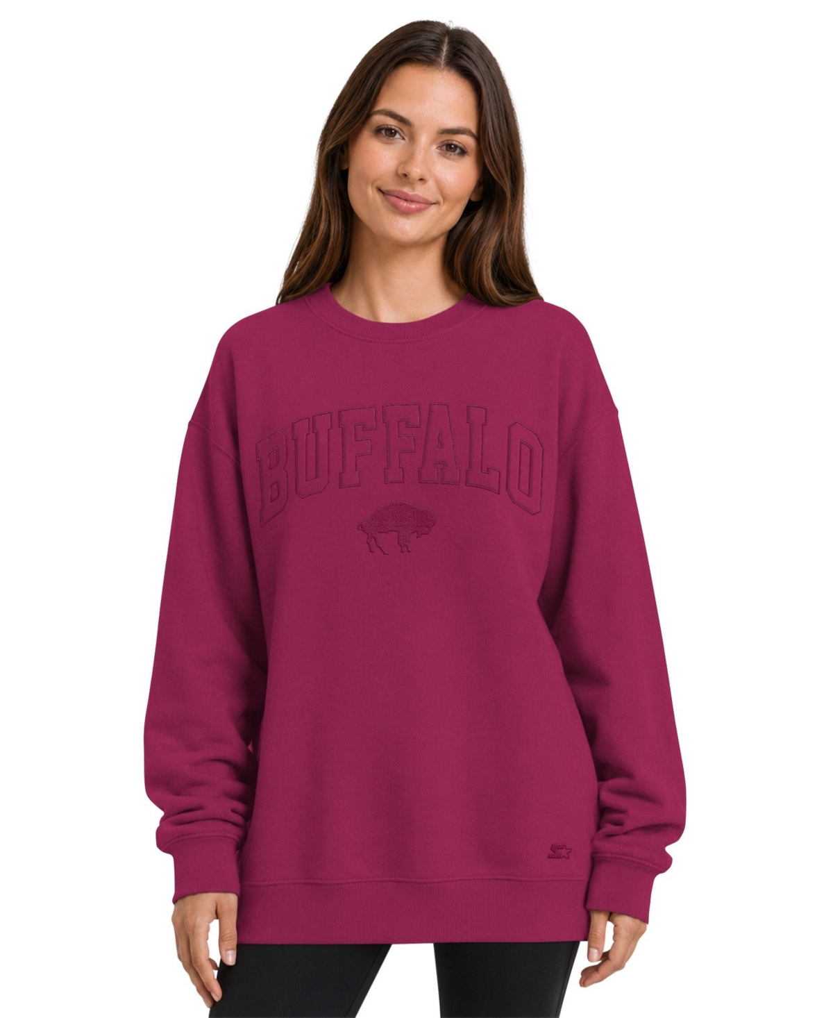 Click here for Starter Womens Maroon Buffalo Bills Athleisure Ove... prices
