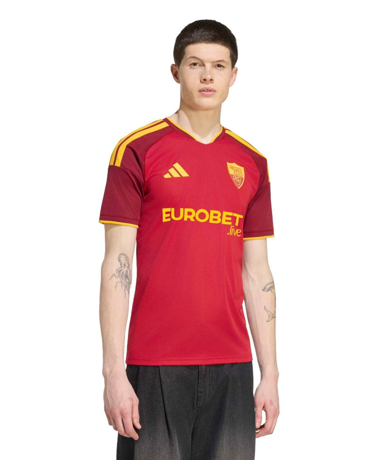Click here for Adidas Mens Red As Roma 2026/27 Home Replica Jerse... prices