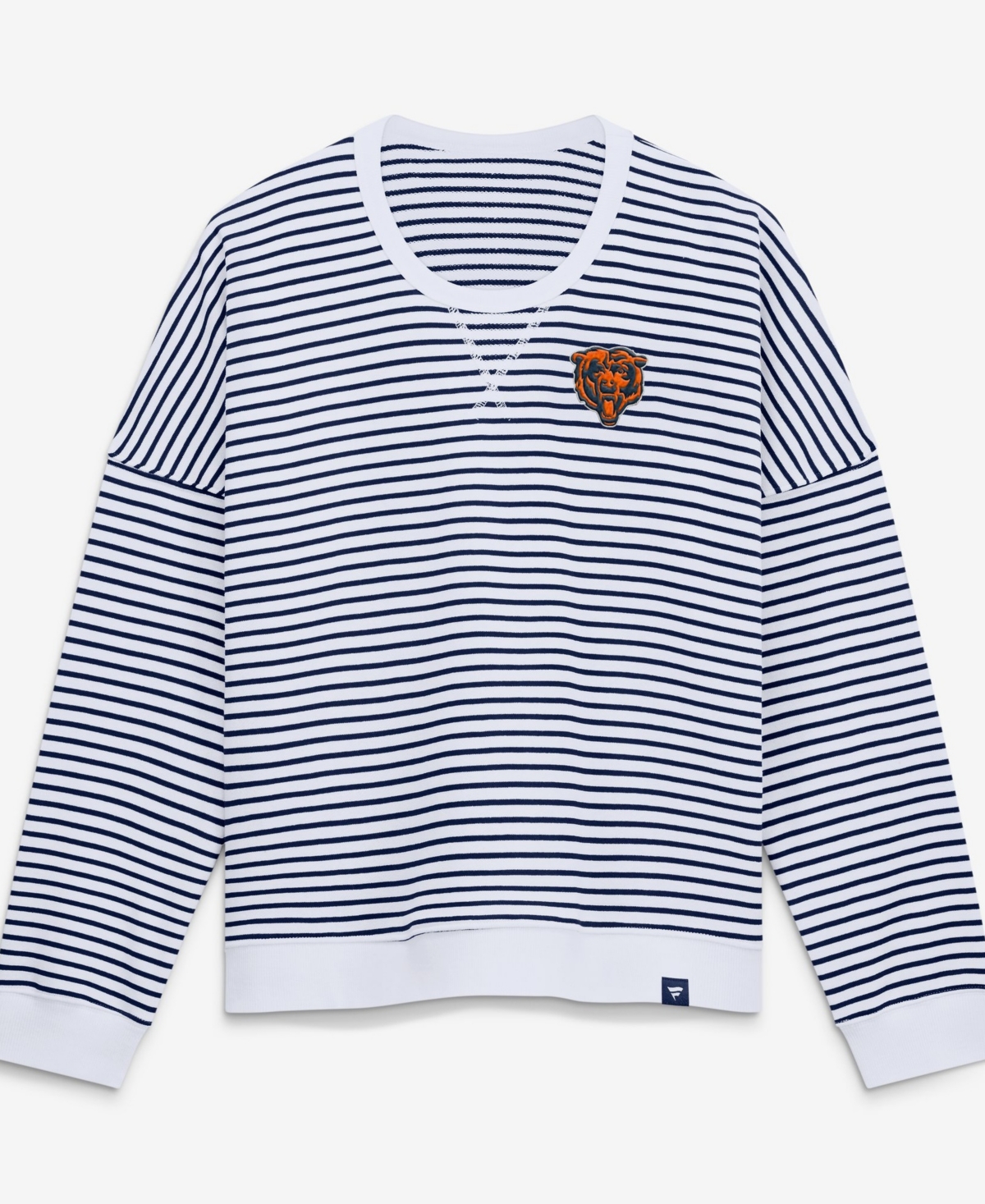 Click here for Fanatics Womens White/Navy Chicago Bears Striped O... prices