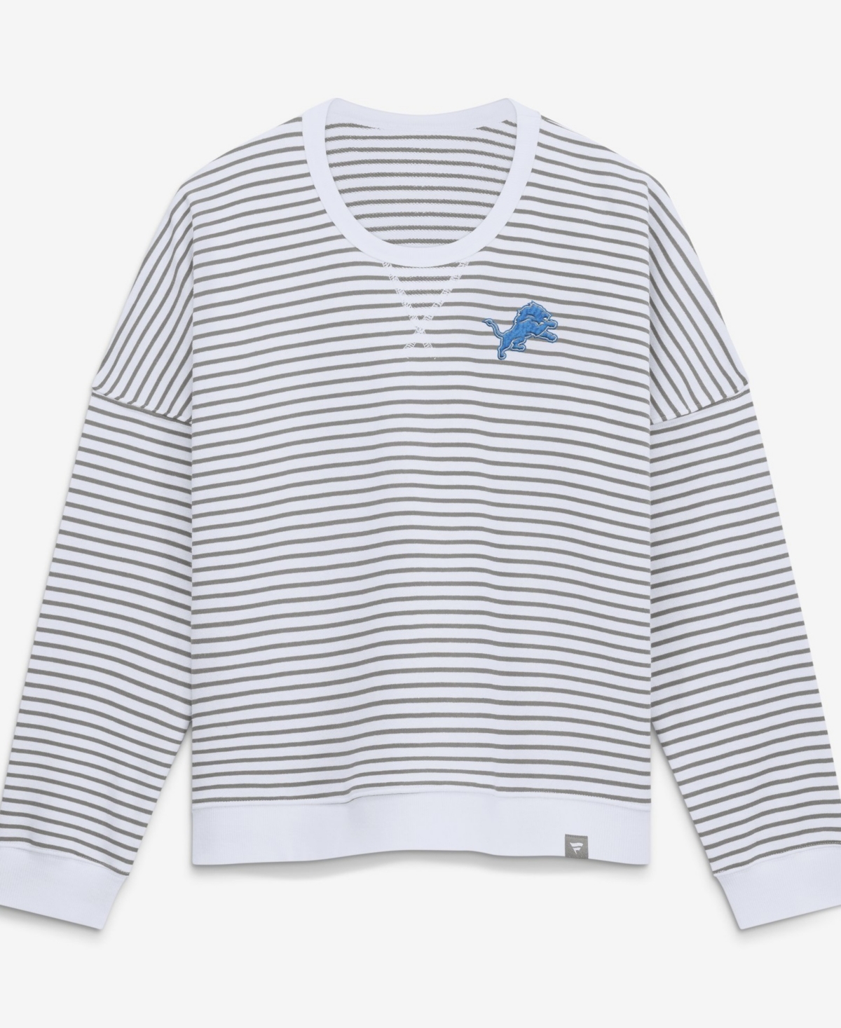 Click here for Fanatics Womens White/Gray Detroit Lions Striped O... prices