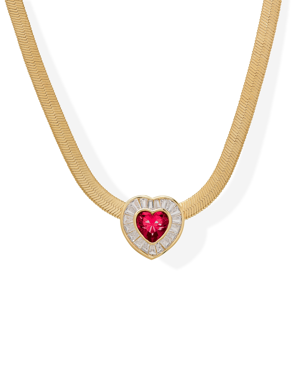 Click here for Macys Simulated Ruby and Cubic Zirconia Baguette H... prices