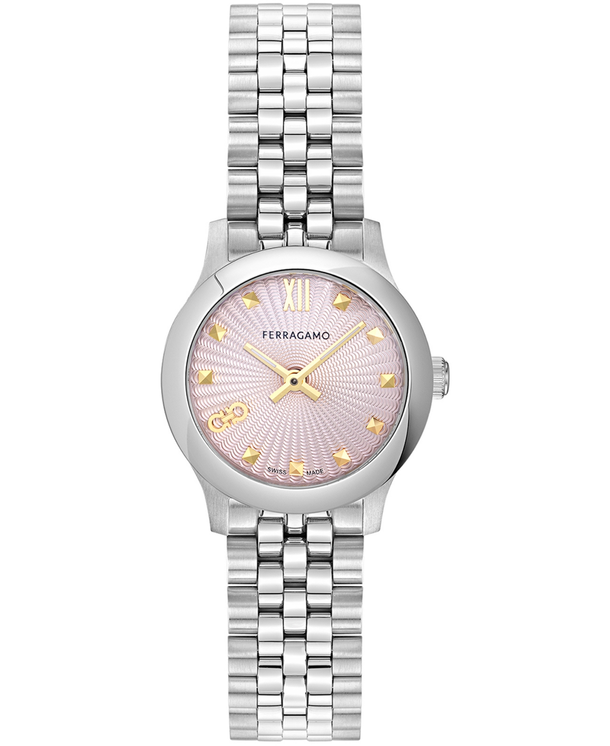 Click here for Ferragamo Womens Silver Stainless Steel Bracelet W... prices