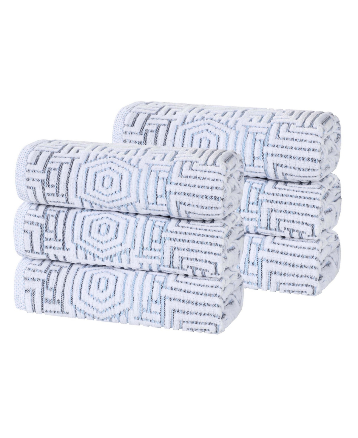 Click here for Superior Jasper Cotton 6-Piece Hand Towel Set - Bl... prices