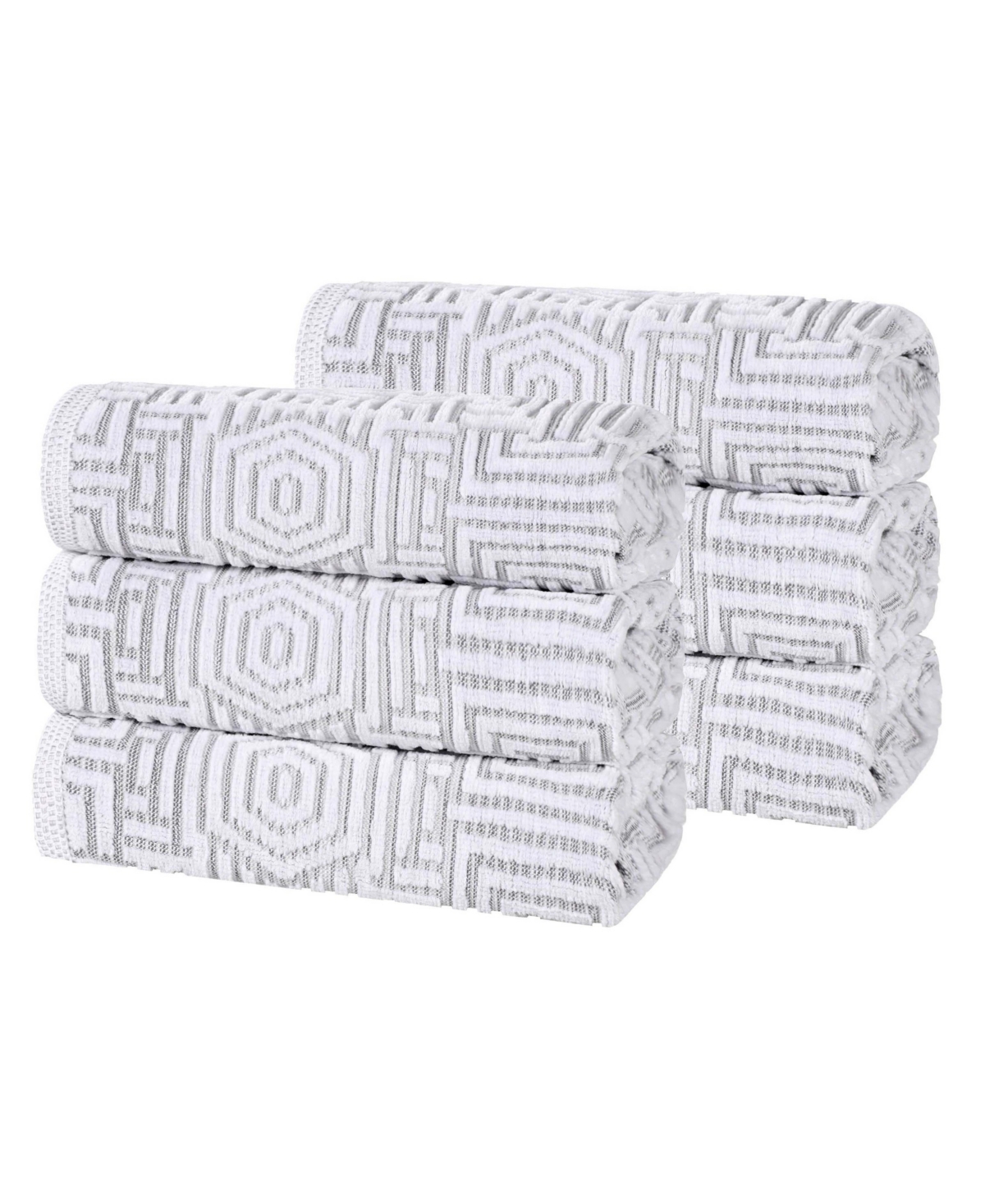 Click here for Superior Jasper Cotton 6-Piece Hand Towel Set - Pl... prices