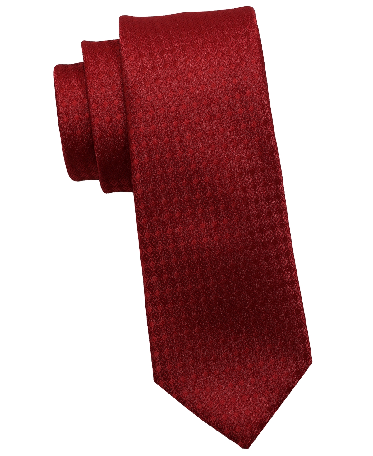 Click here for Dkny Mens Geo Neat Slim Tie - Red prices