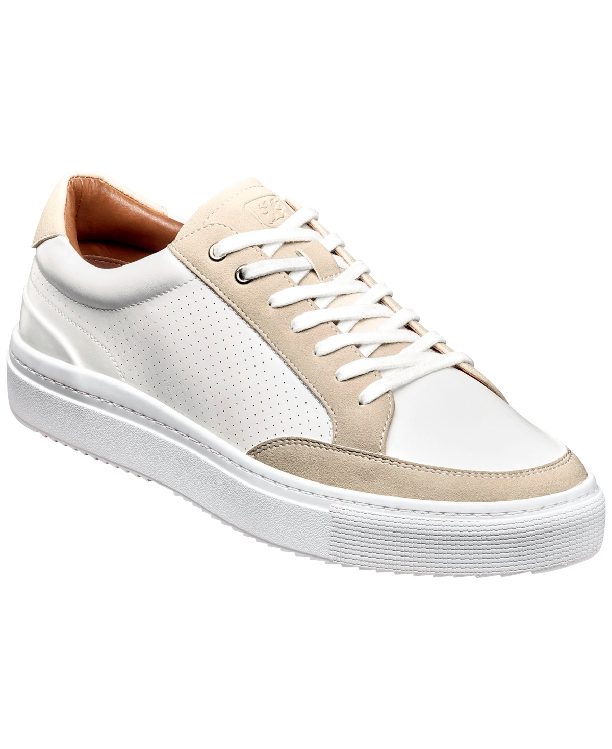 Click here for Stacy Adams Mens Dorian Round-Toe Sneakers - White prices