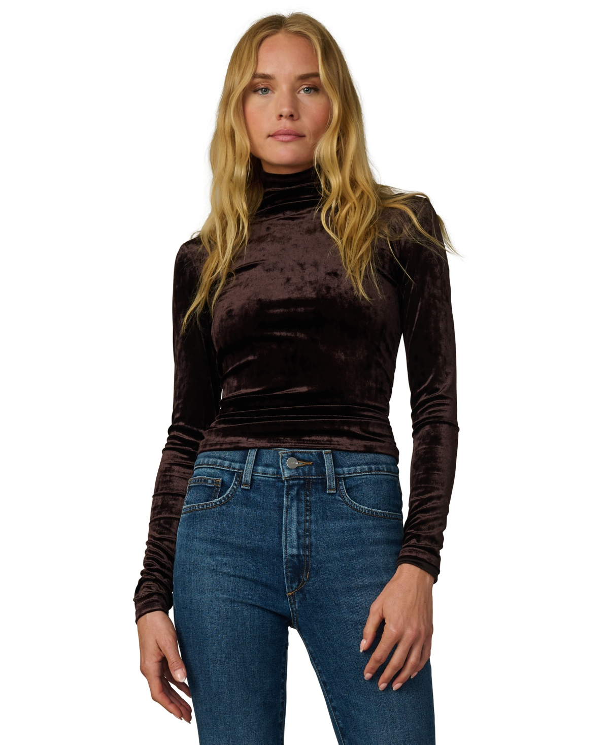 Click here for Joes Jeans Womens Tony Long Crush Velvet Turtlenec... prices