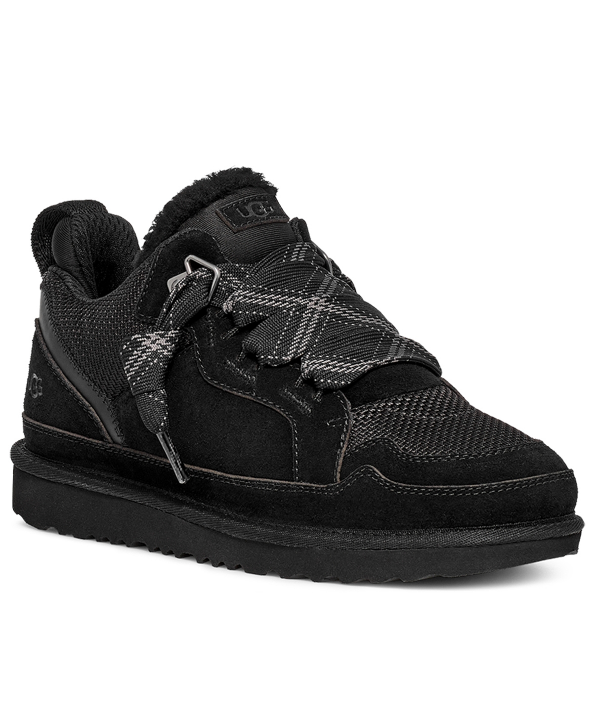 Click here for Ugg Kids Lowmel Lace-Up Cozy Sneakers - Black prices