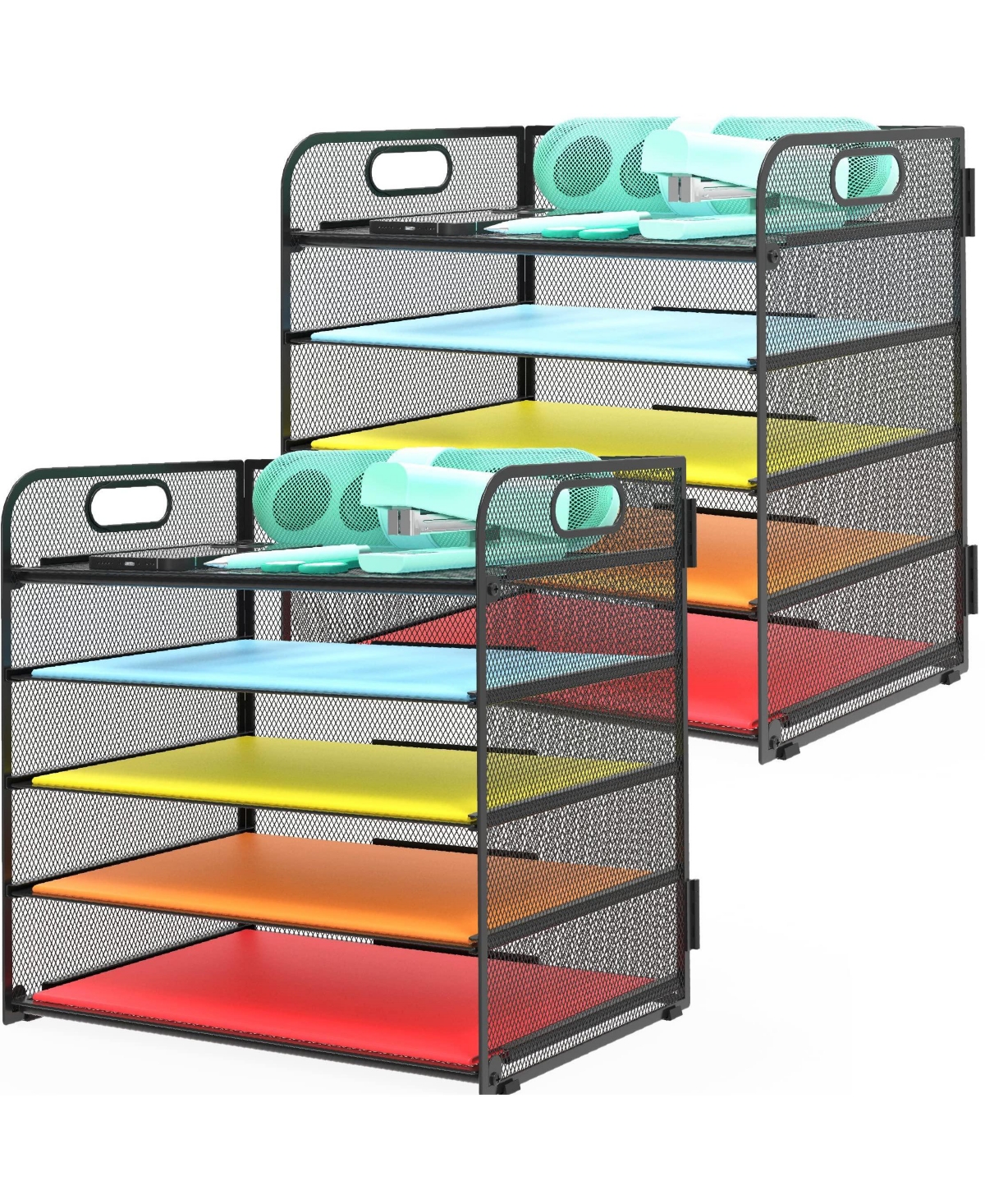 Click here for Danrong 5 Tier Mesh Desk File Organizer with Handl... prices