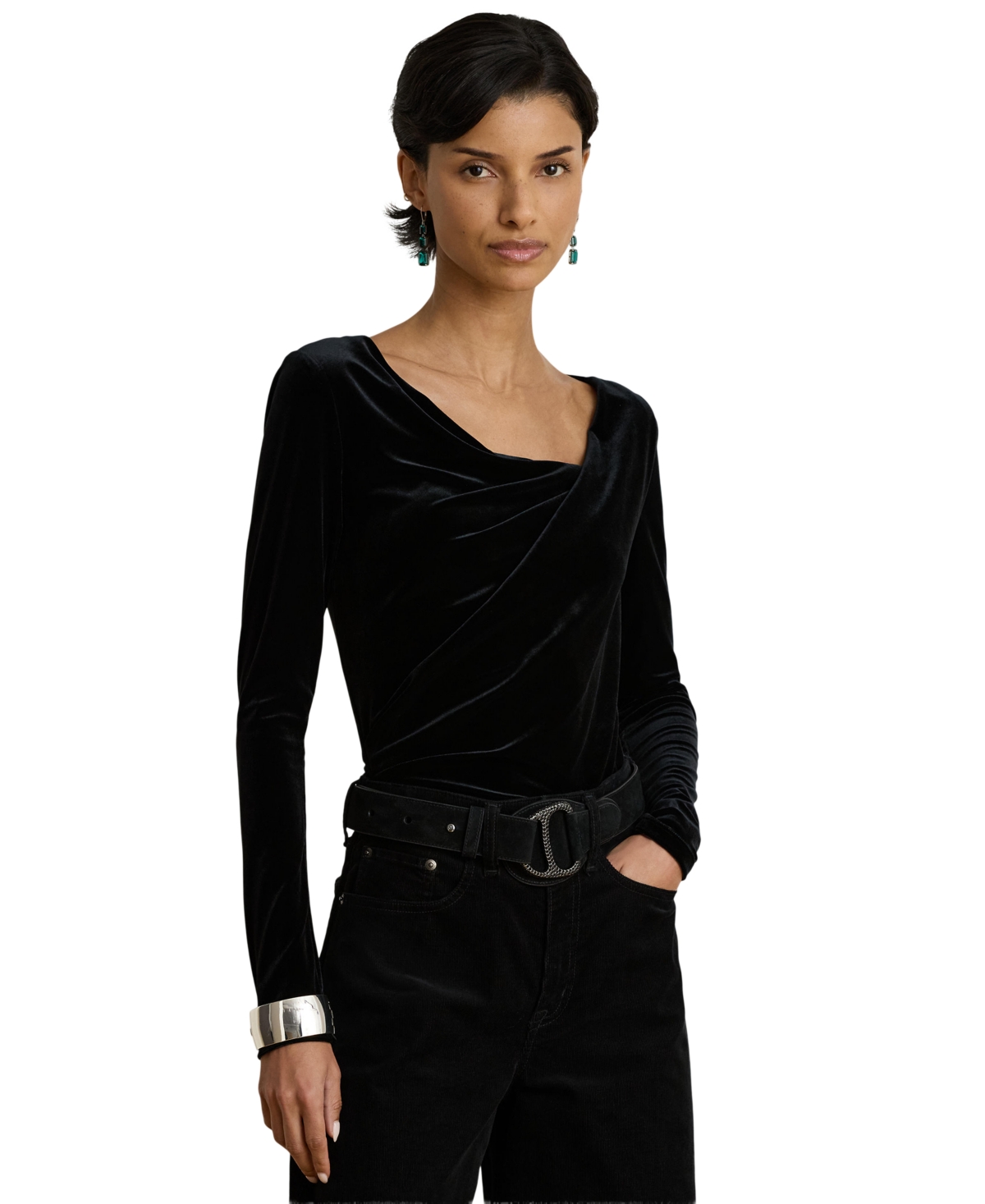 Click here for Lauren Ralph Lauren Womens Asymmetrical Pleated Lo... prices