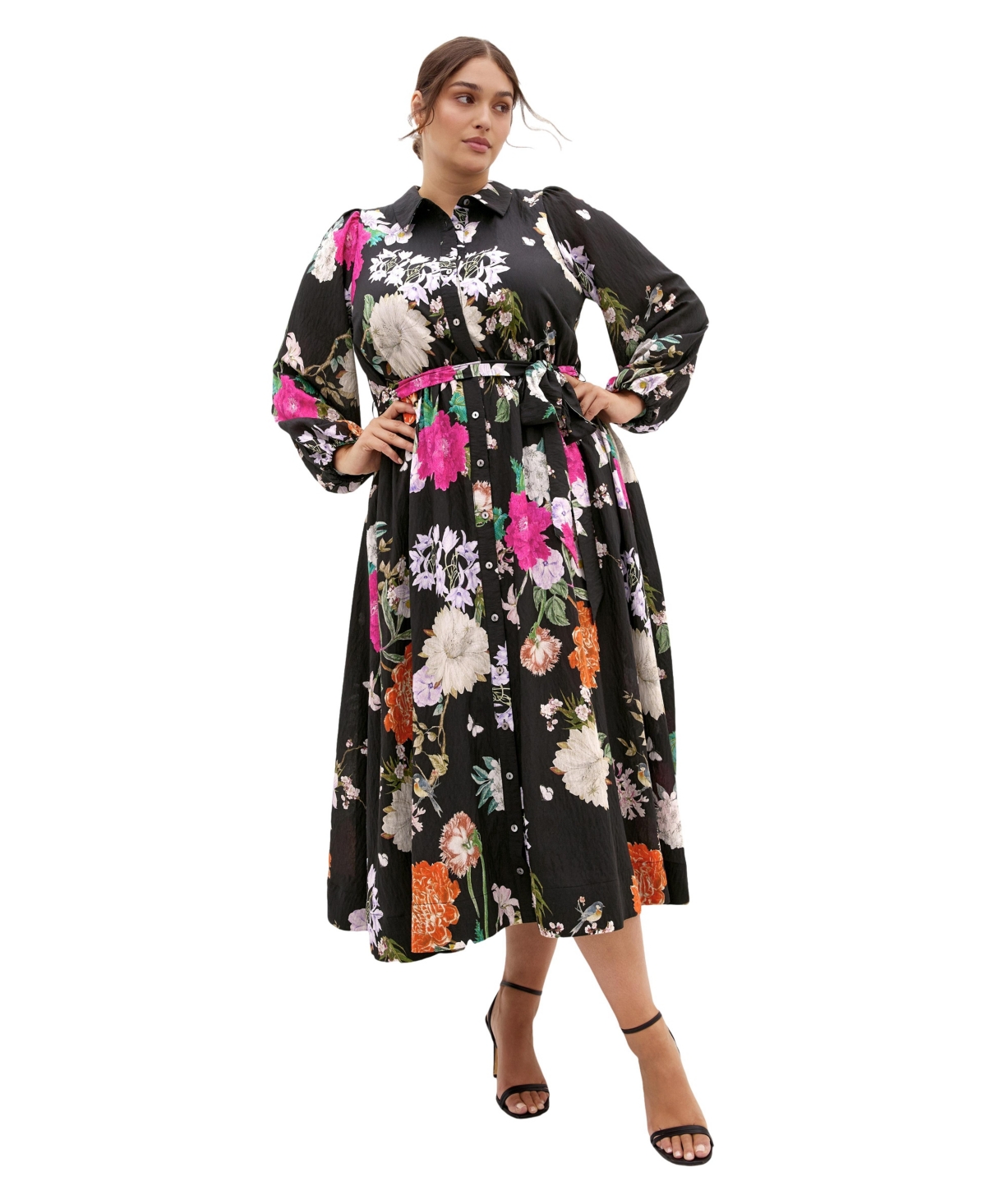 Click here for City Chic Plus Size Mary Botanique Long-Sleeve Max... prices