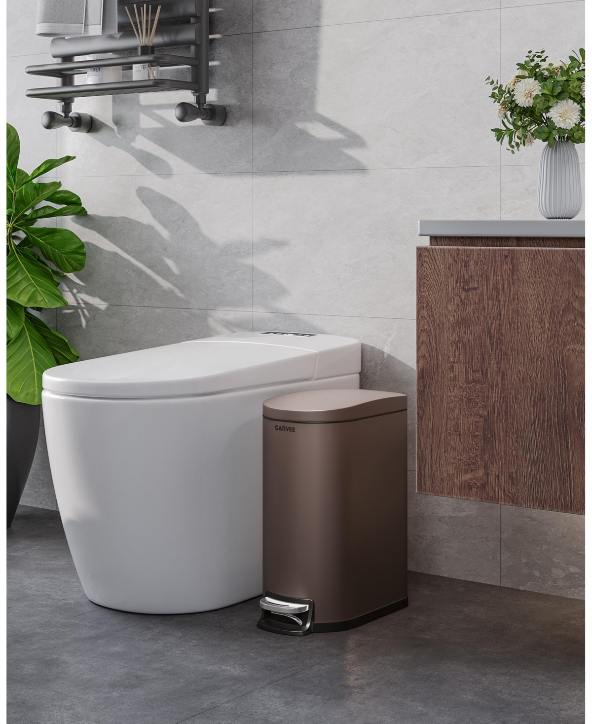 Click here for gaomon 2.6 Gallon Stainless Steel Step-on Trash Ca... prices
