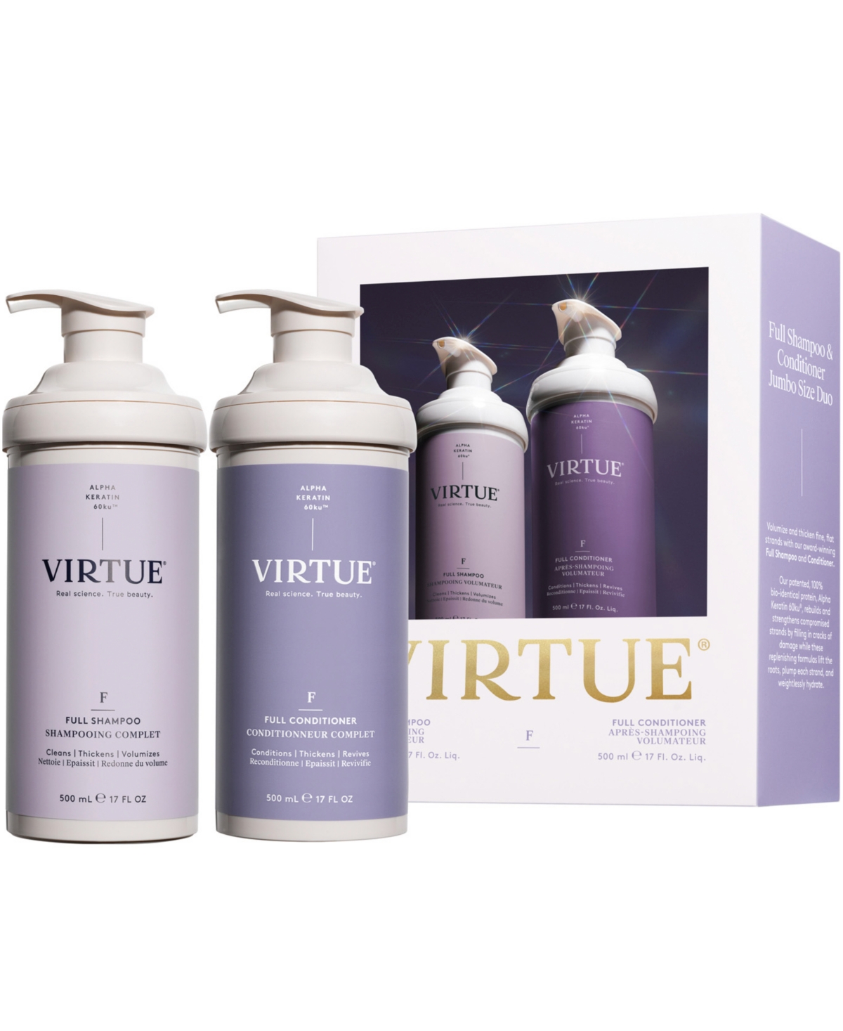 Click here for Virtue 2-Piece Full Shampoo & Conditioner Jumbo Du... prices