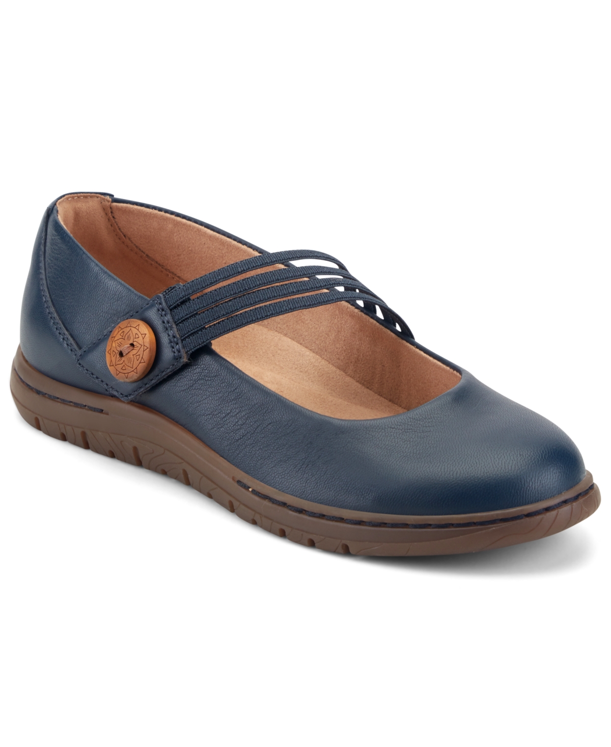 Click here for Earth Womens Vannie Elastic Mary Jane Flats - Dark... prices