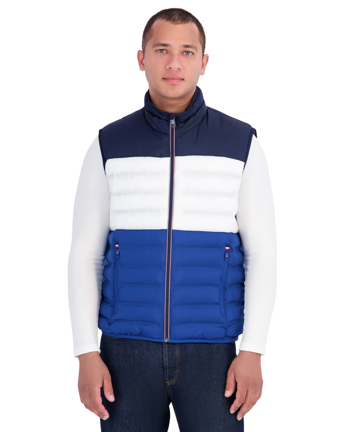 Click here for Tommy Hilfiger Mens Packable Vest - Royal Blue Com... prices