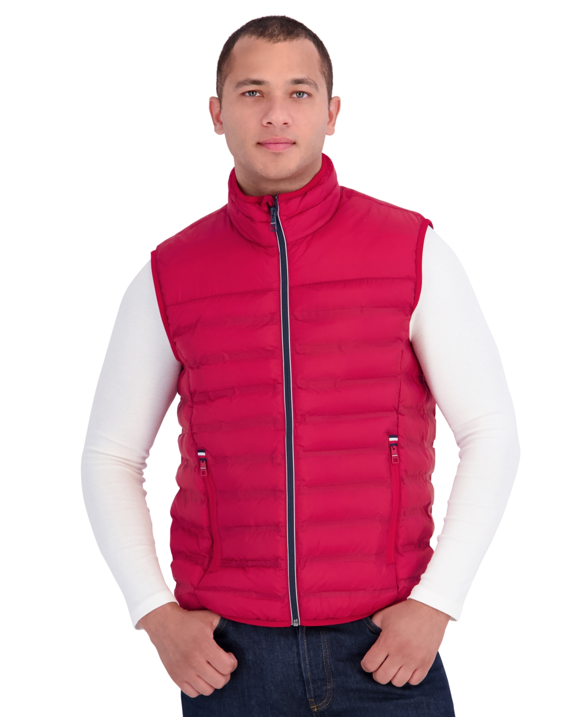 Click here for Tommy Hilfiger Mens Packable Vest - Red prices