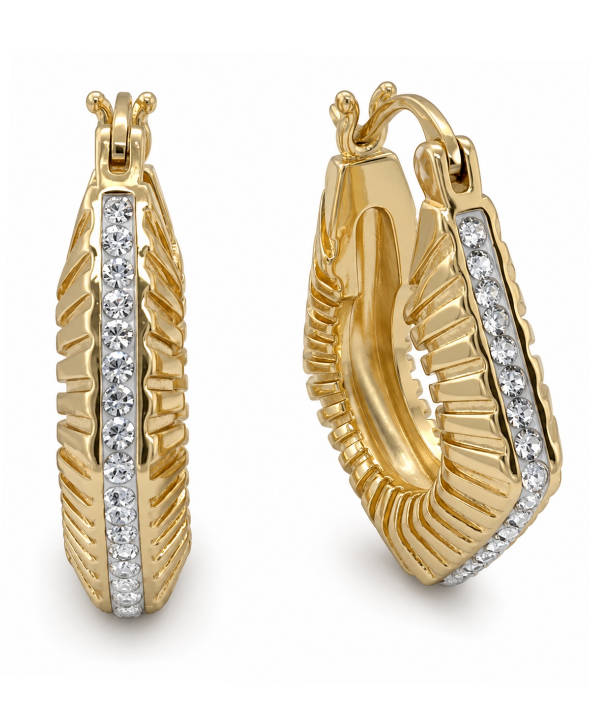 Click here for And Now This Clear Crystal Click Top Hoop Earrings... prices