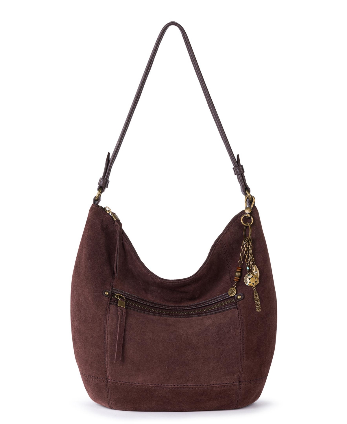 Click here for The Sak Sequoia Leather Medium Hobo Handbag - Maho... prices