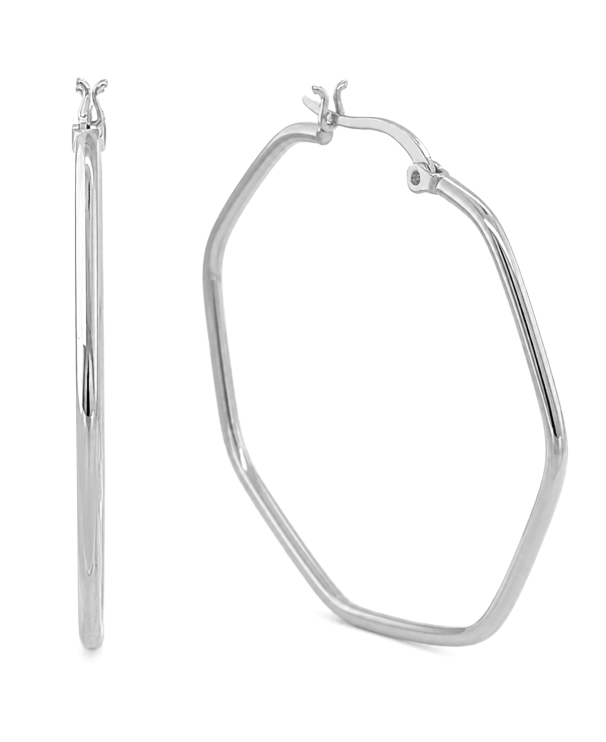 Click here for And Now This Hexagon Large Medium Hoop Earrings in... prices