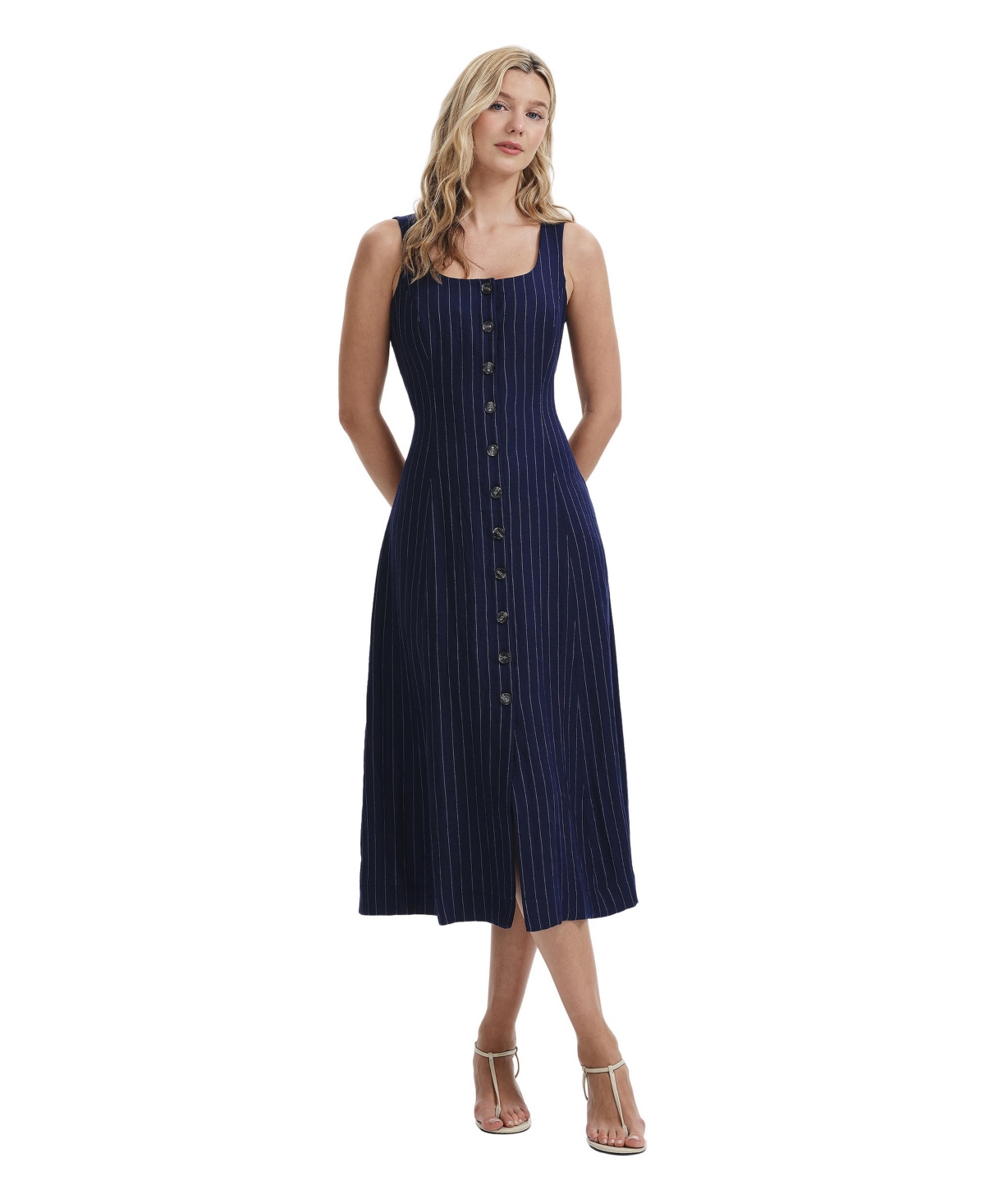 Click here for Finery London Womens Jillian Stripe Button Down Dr... prices