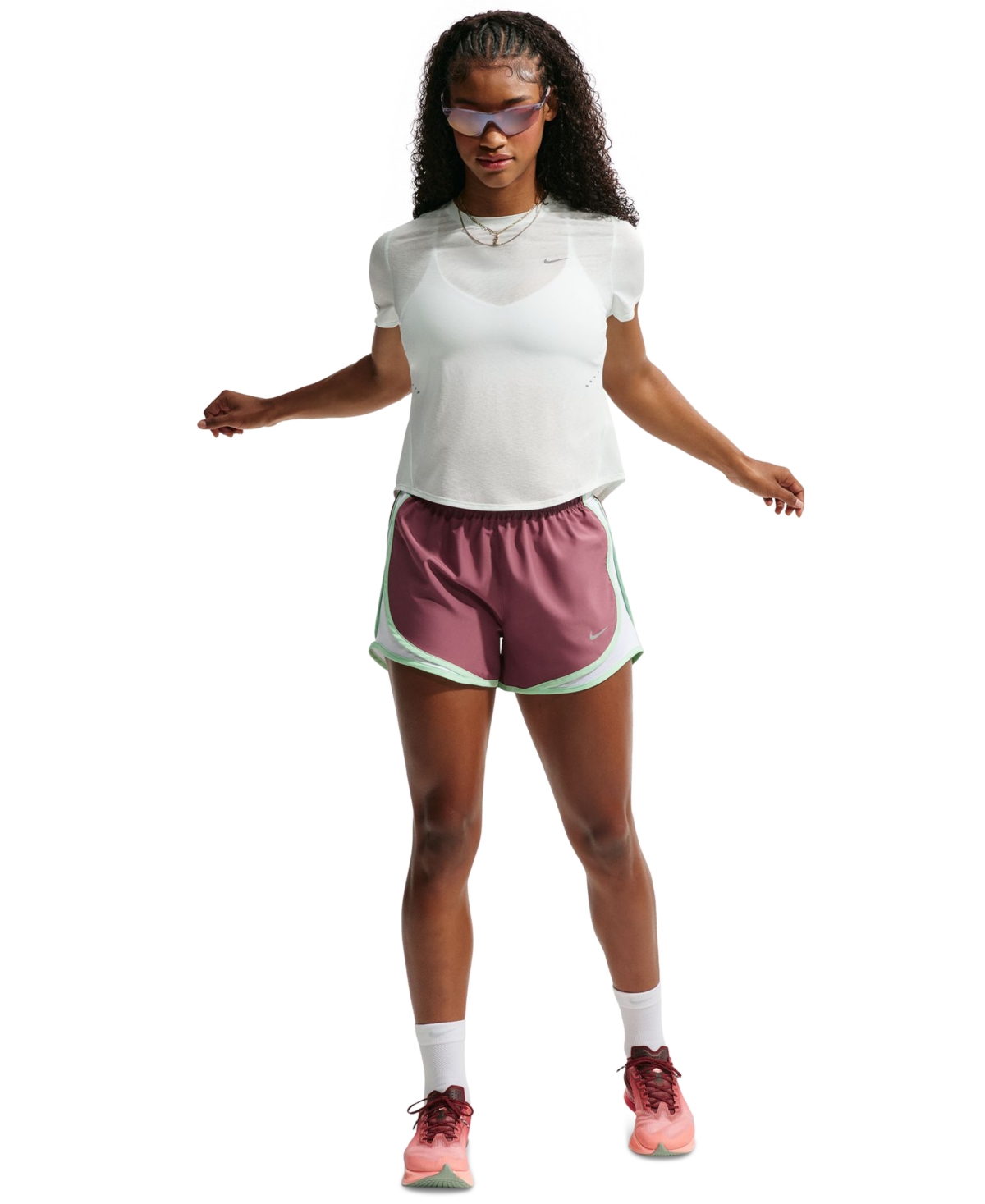 Click here for Nike Womens Tempo Dri-fit Mid Rise Running Shorts... prices