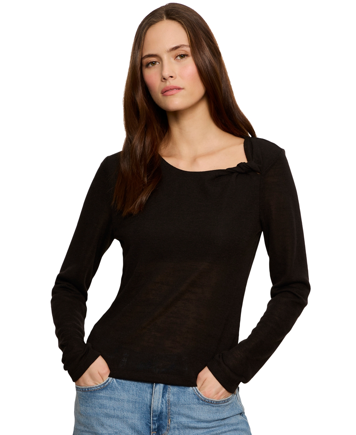 Click here for Sanctuary Womens Suki Long-Sleeve Twist T-Shirt -... prices