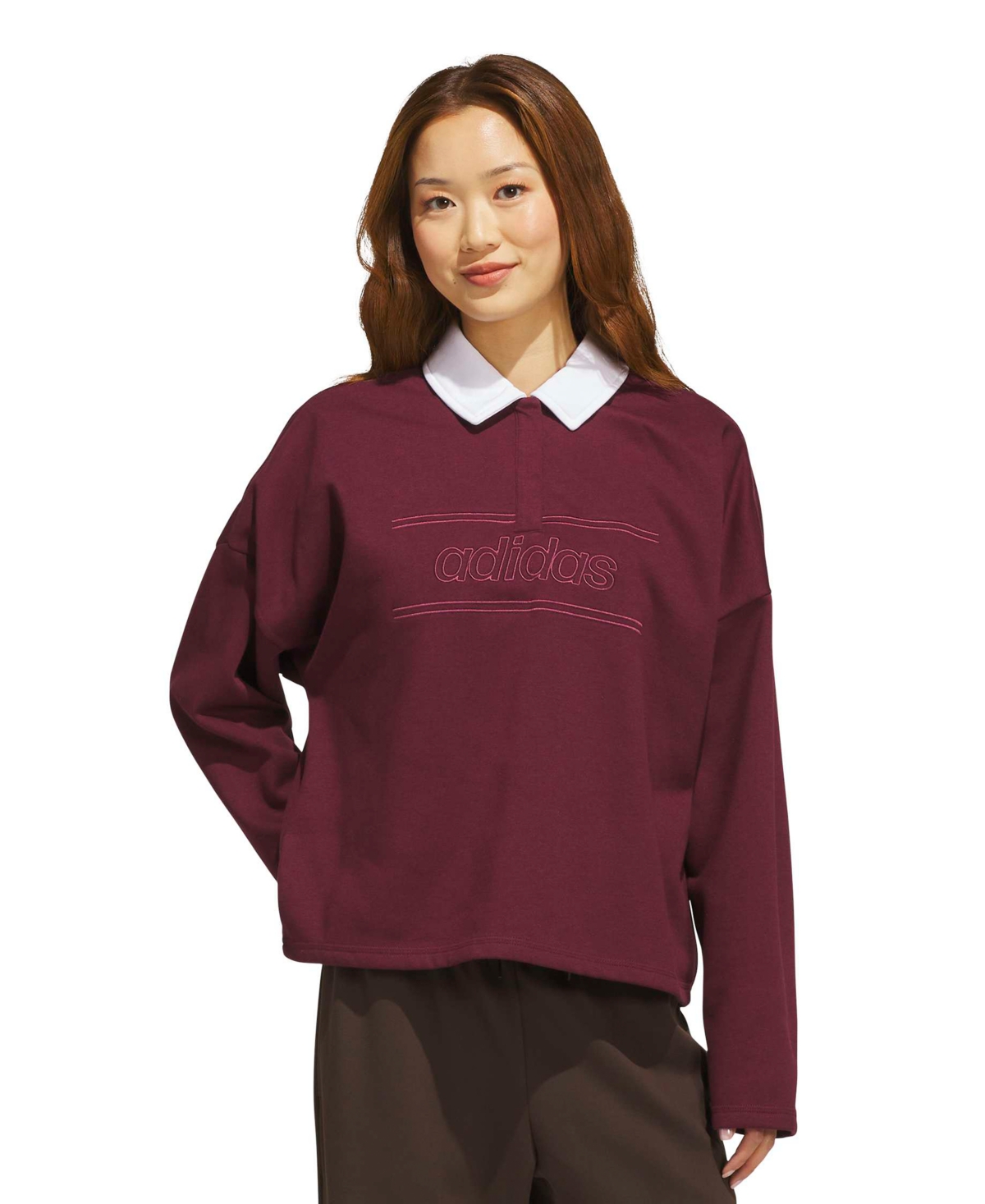 Click here for adidas Womens Elevated Everyday V-Neck Graphic Swe... prices