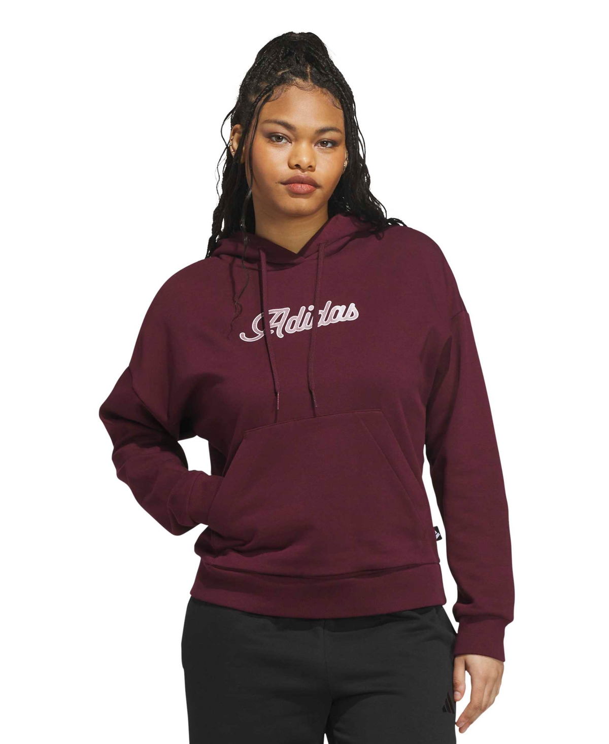 Click here for adidas Womens Fleece Metallic Wordmark Graphic Hoo... prices