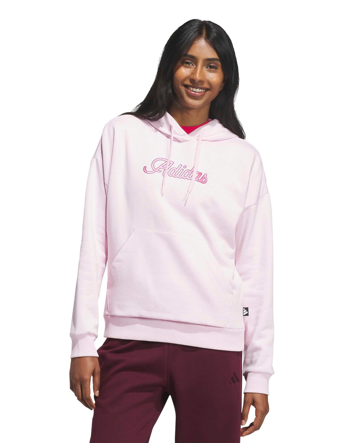 Click here for adidas Womens Fleece Metallic Wordmark Graphic Hoo... prices