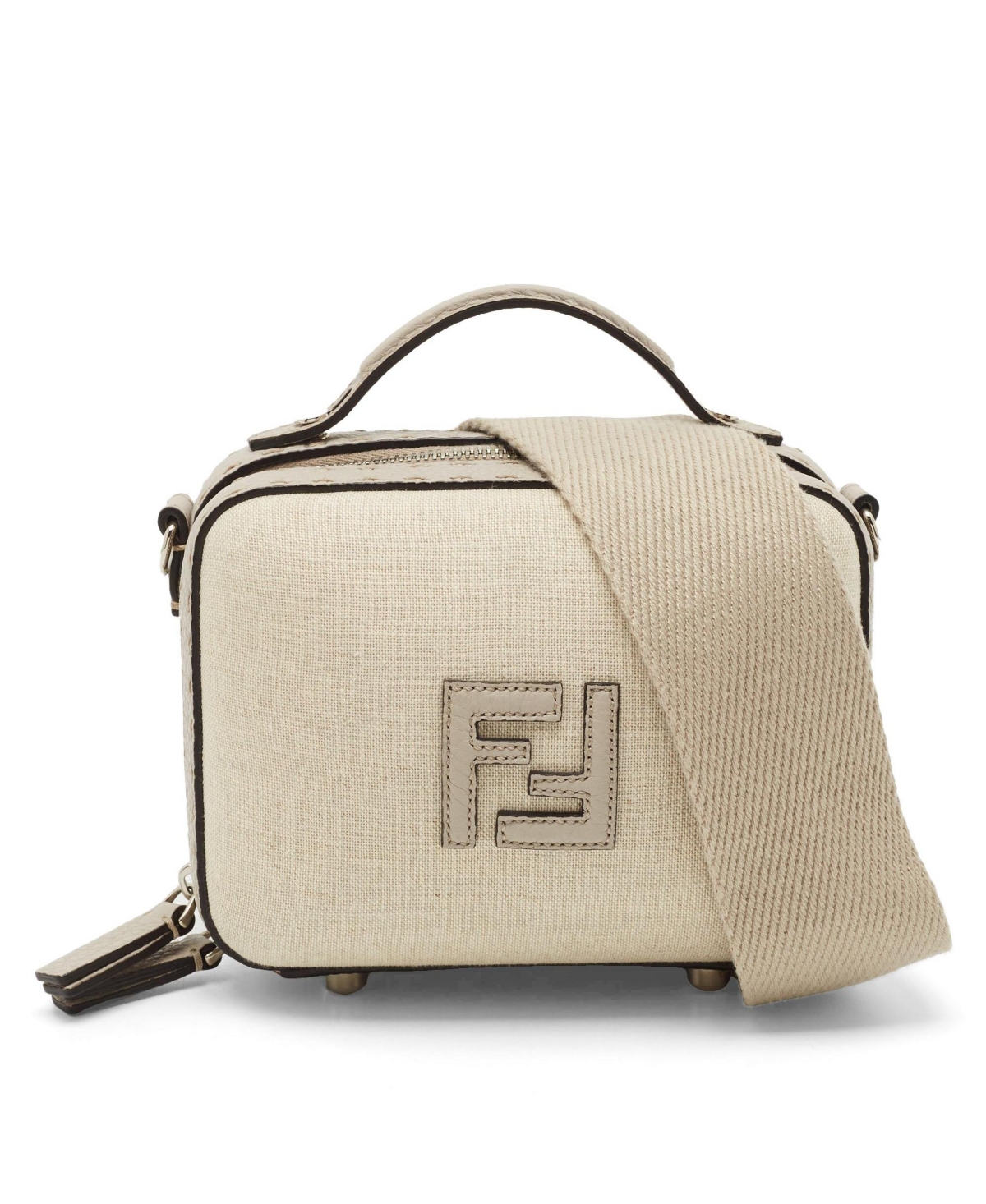 Click here for Pre-Owned Fendi Womens Mini Suitcase Canvas and Le... prices