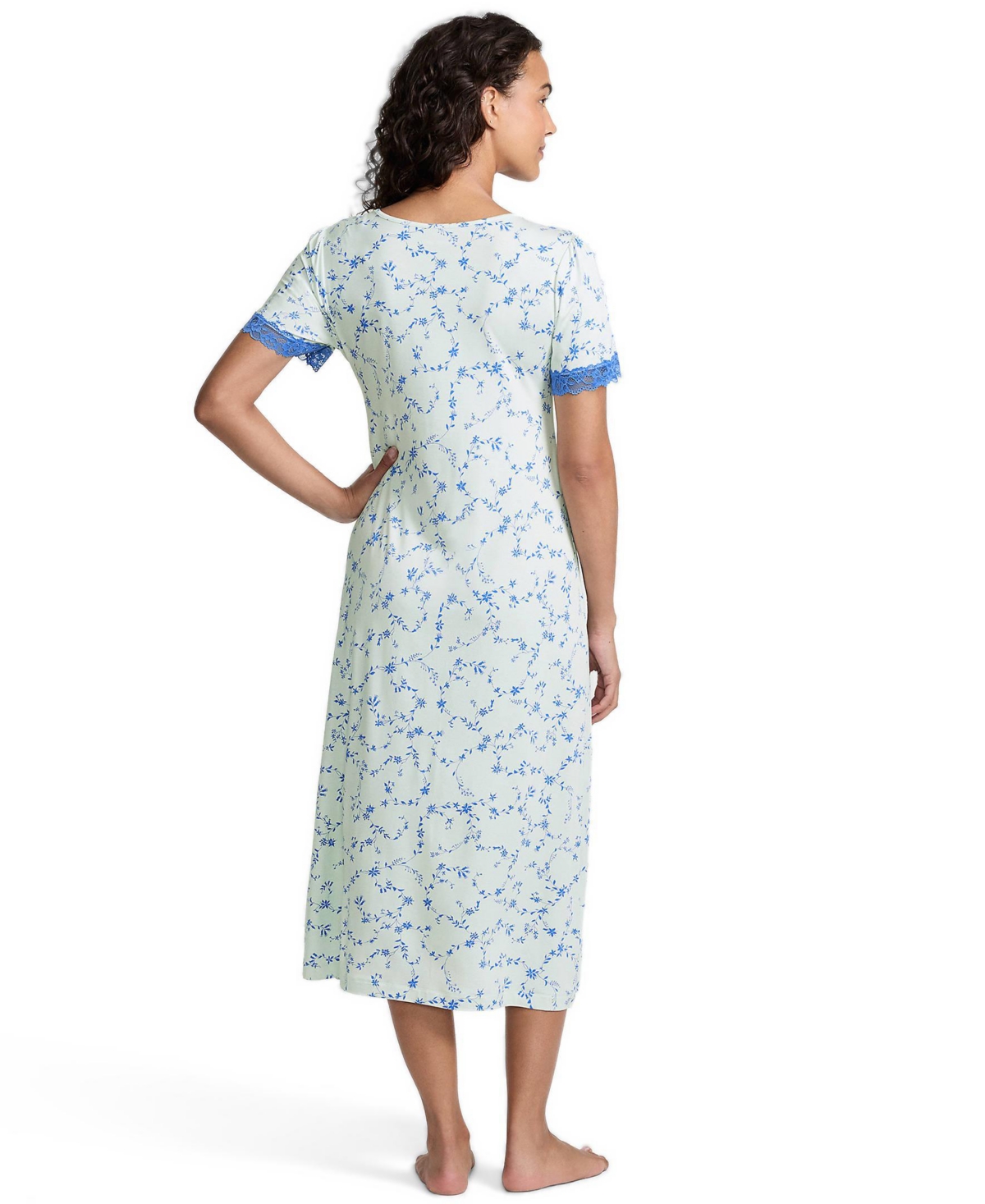 Click here for Lands End Womens Mid-Calf Scoop Neck Nightgown - C... prices