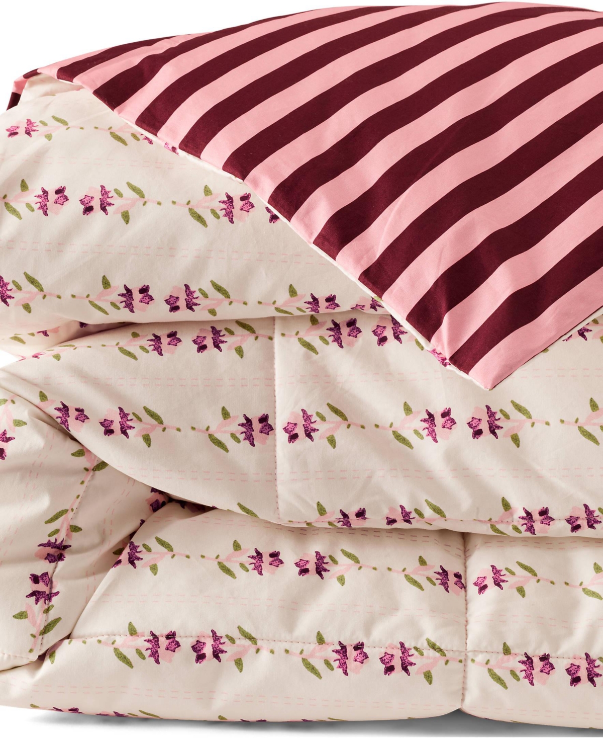 Click here for Lands End Pureloft Printed Comforter - Light tea r... prices