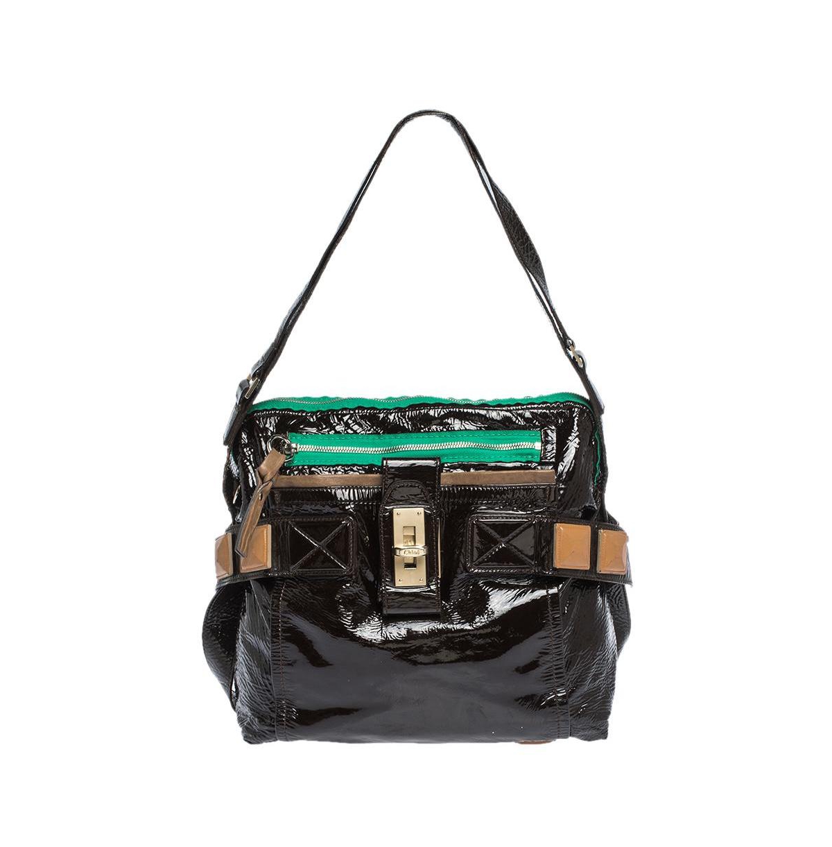 Click here for Pre-Owned Chloe Womens Patent Leather Shoulder Bag... prices