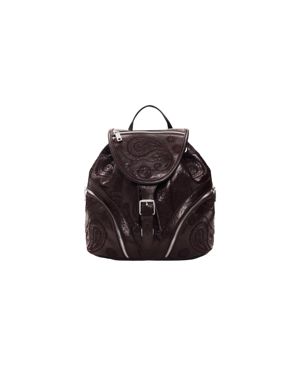 Click here for Desigual Womens Small leather-effect backpack - Or... prices