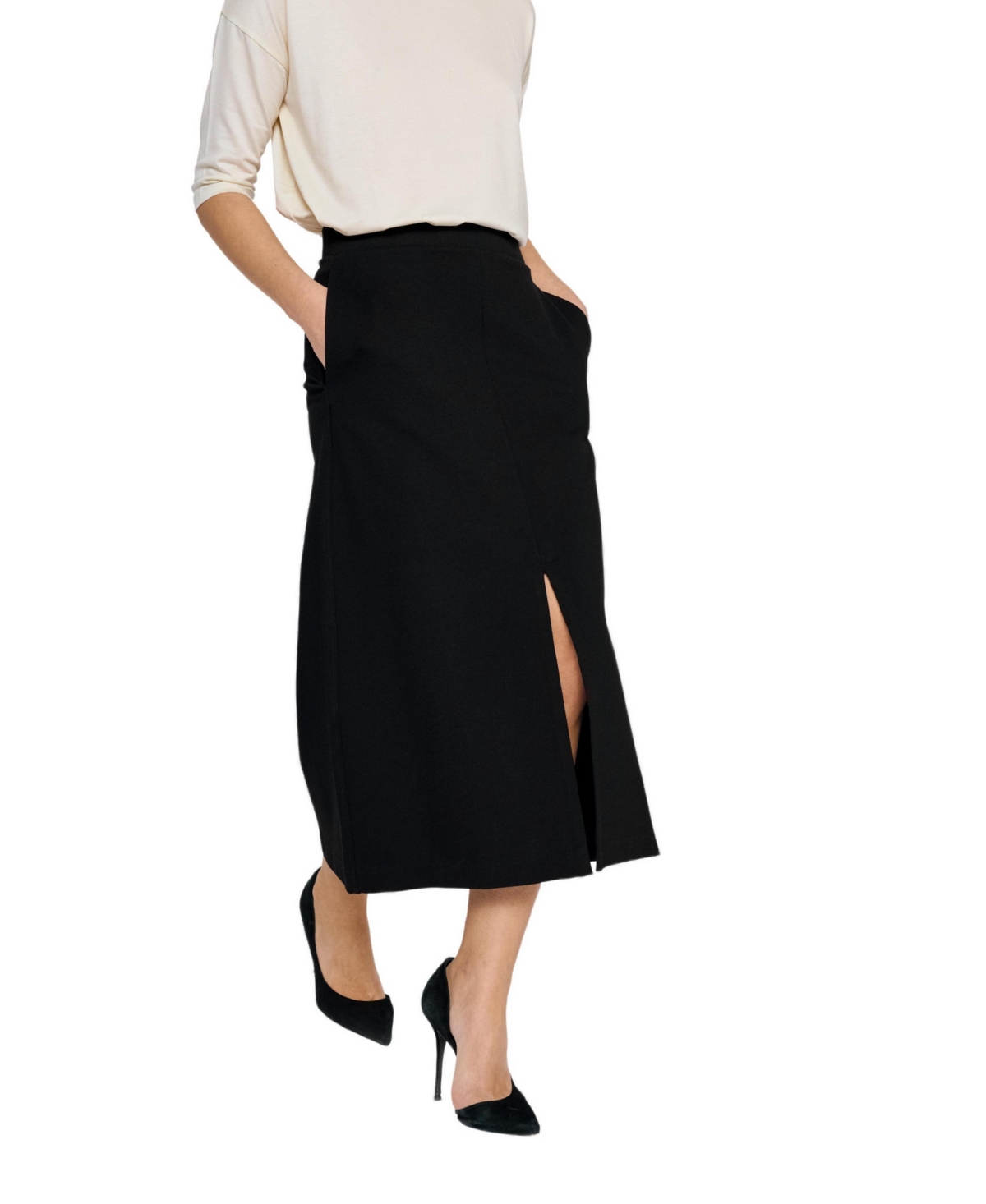 Click here for Residus Womens Amine High-Waisted A-Line Midi Skir... prices