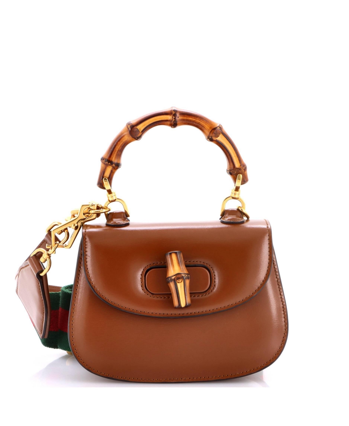 Click here for Pre-Owned Gucci Mini Bamboo 1947 Top Handle Bag Le... prices