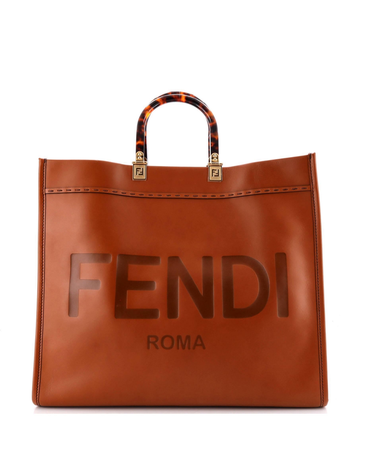 Click here for Pre-Owned Fendi Large Sunshine Shopper Tote Leathe... prices