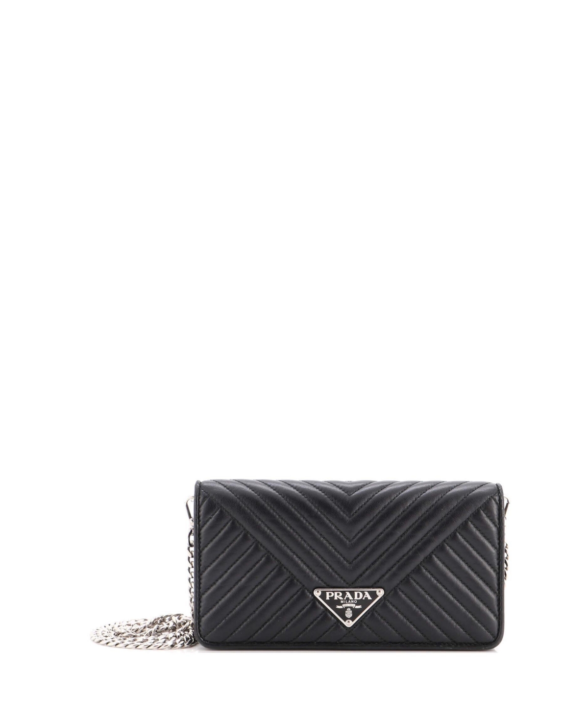 Click here for Pre-Owned Prada Small Wallet on Chain Diagramme Qu... prices