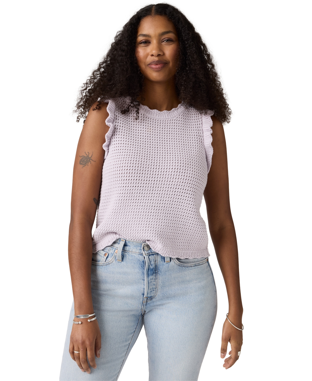 Click here for Levis Womens Lulu Crewneck Sweater Top - Lavender... prices