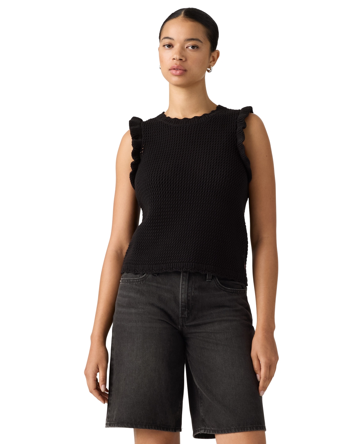 Click here for Levis Womens Lulu Crewneck Sweater Top - Anthracit... prices