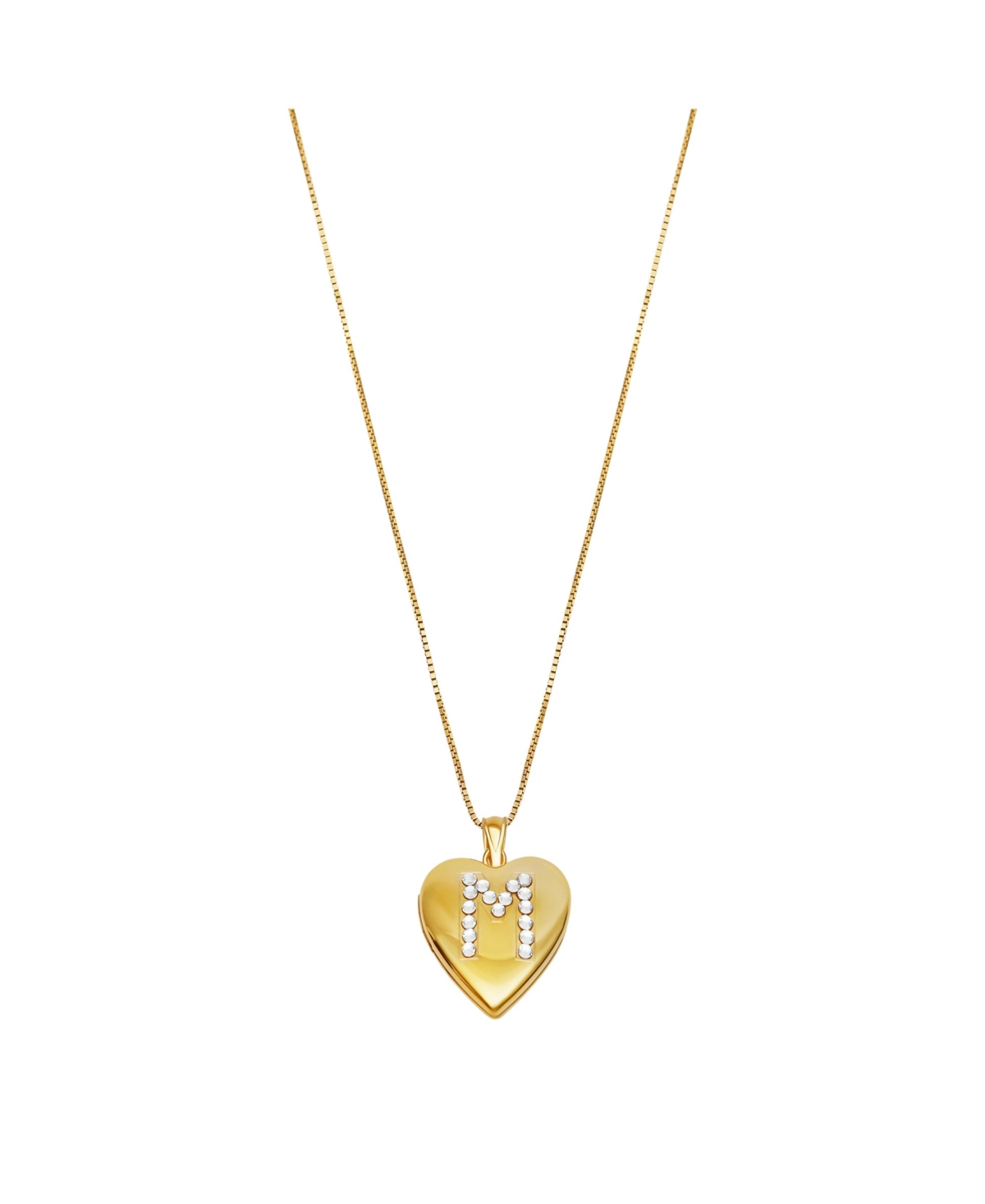 Click here for The M Jewelers Initial Locket Necklace - M prices