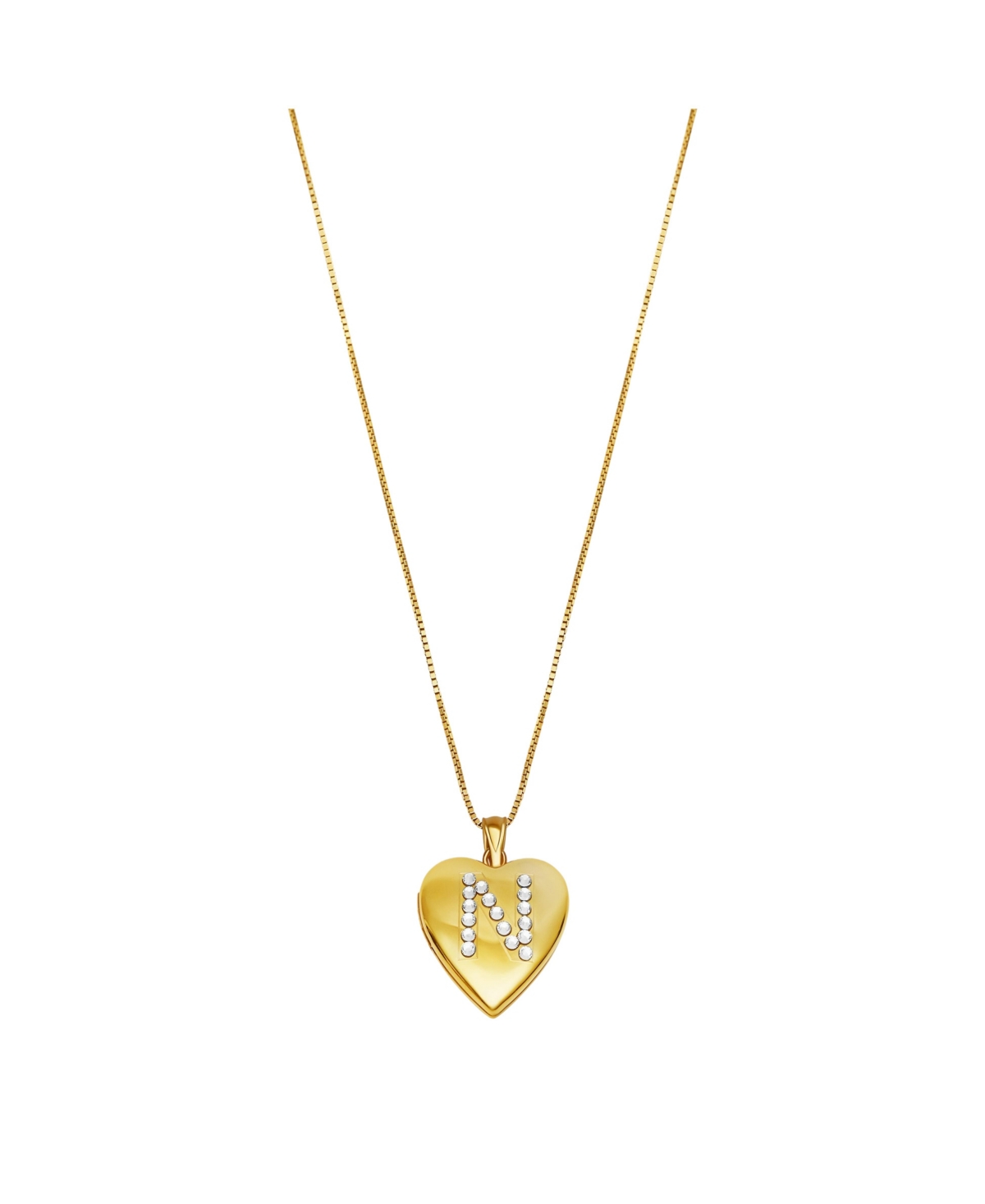 Click here for The M Jewelers Initial Locket Necklace - N prices
