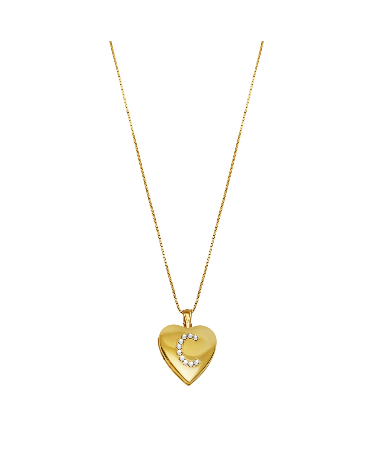 Click here for The M Jewelers Initial Locket Necklace - C prices