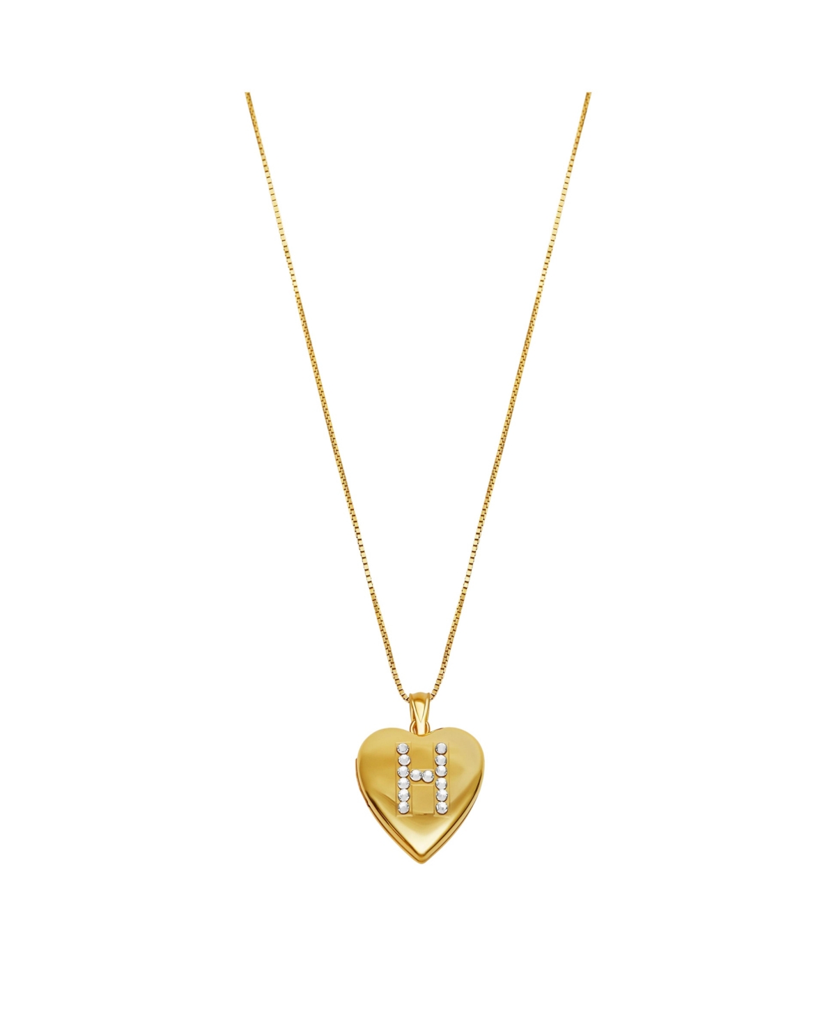 Click here for The M Jewelers Initial Locket Necklace - H prices