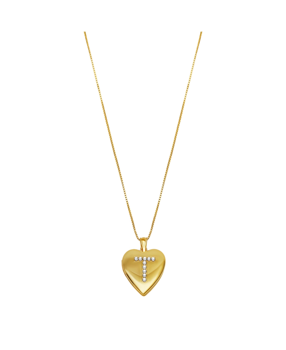 Click here for The M Jewelers Initial Locket Necklace - T prices