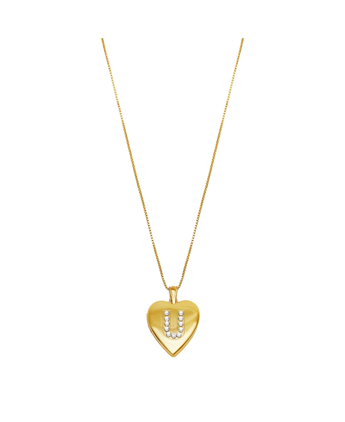 Click here for The M Jewelers Initial Locket Necklace - U prices