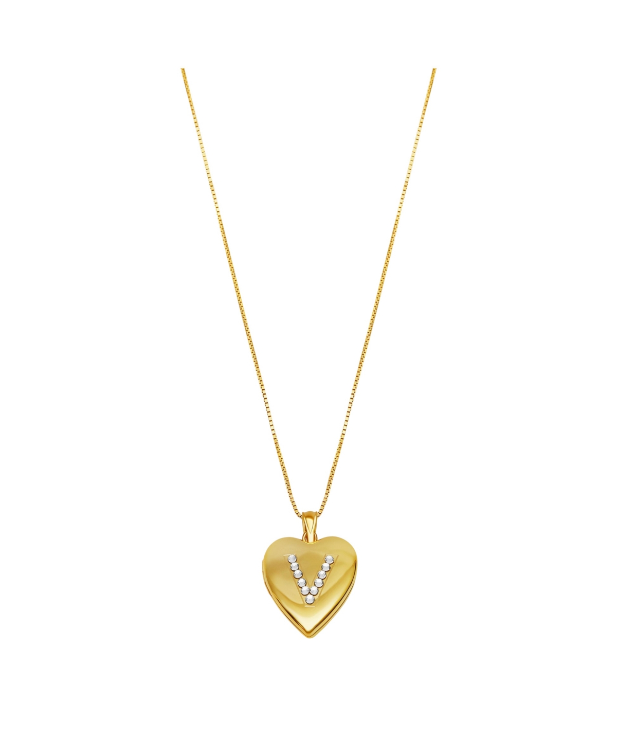 Click here for The M Jewelers Initial Locket Necklace - V prices
